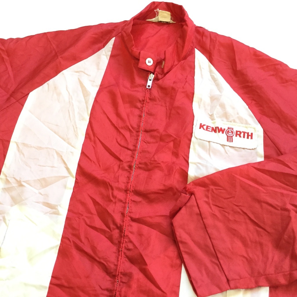 Swingster JACKET ビンテージ レーシングジャケット アメリカ古着 ナイロンジャケット 送料無料 メンズ XL/白x赤 ...