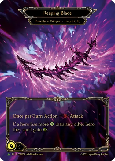 【EN】《Rainbow Foil》[Runeblade] Reaping Blade/命刈りの刃 「P」〔CON003〕 | すべての商品 ...
