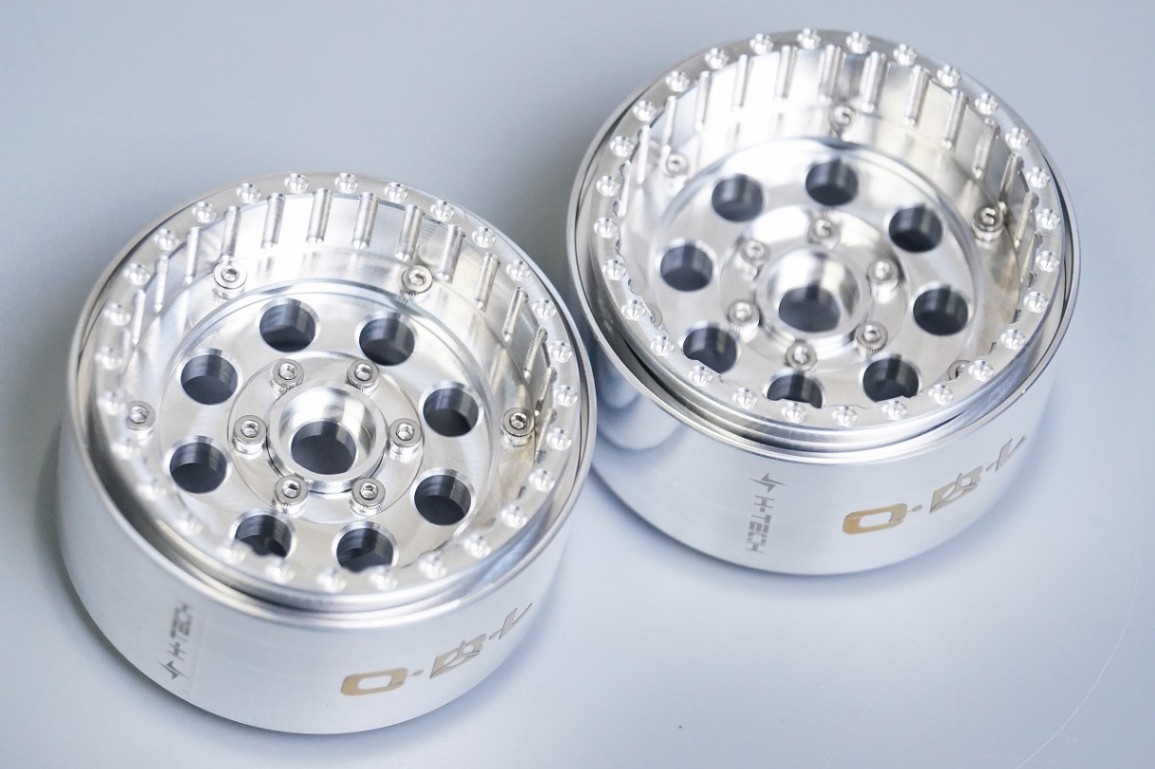 【在庫即納】H-TECH 製RC 1/10 1.9 inch Aluminum Metal Beadlock Wheels (HTW1.9 ...