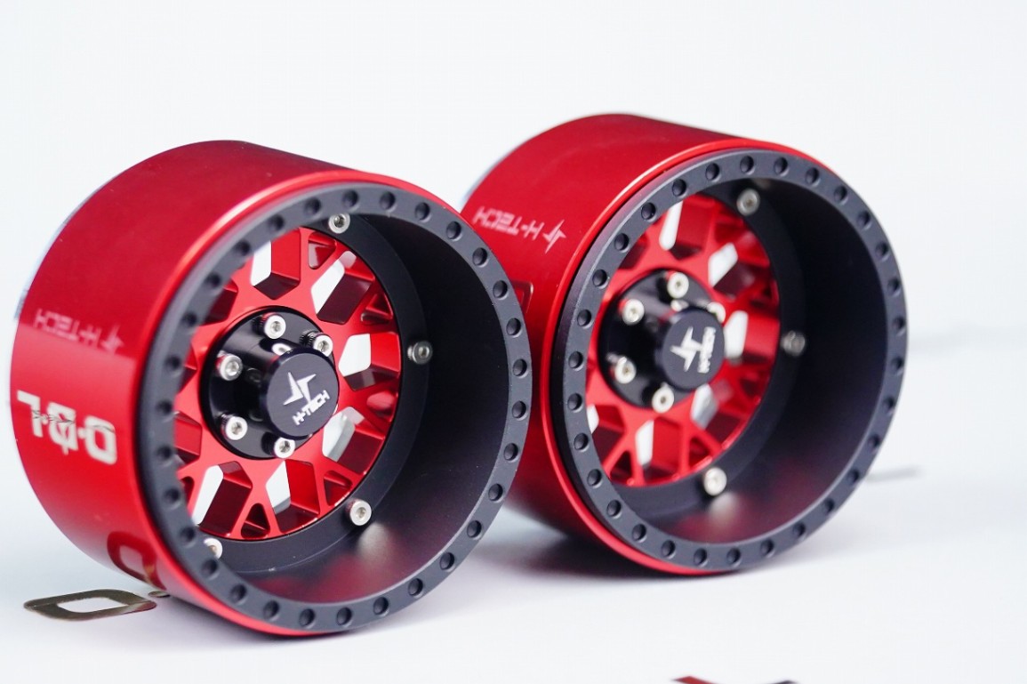 【取寄対象品】 H-TECH製 RC 1/10 2.2inch Aluminum Metal Beadlock Wheel Custom ...