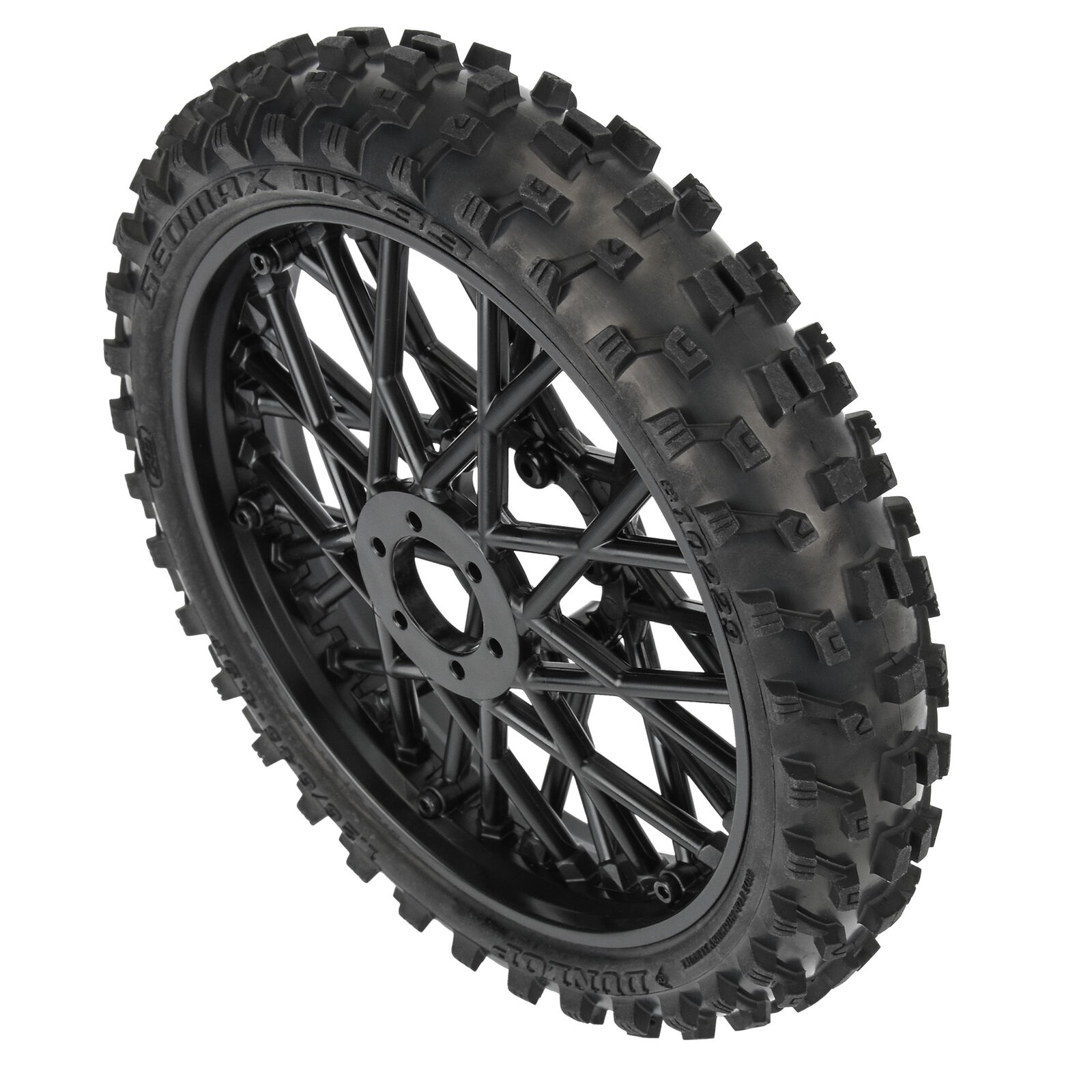 在庫即納 LOSI 純正品 LOSI-1/4 PROMOTO-MX用【フロントタイヤ/ホイール付き】 1/4 Dunlop Geomax MX33 CR4 Front Tire MTD ...