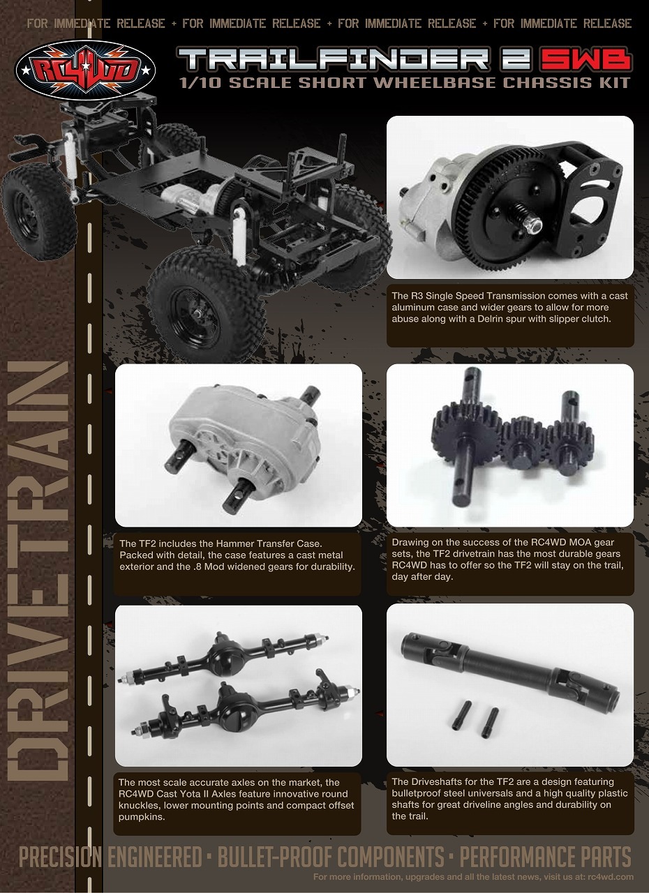 【在庫即納】RC4WD トレイルファインダー2 シャーシキット 「SWB」 RC4WD Trail Finder 2 Truck Kit ...