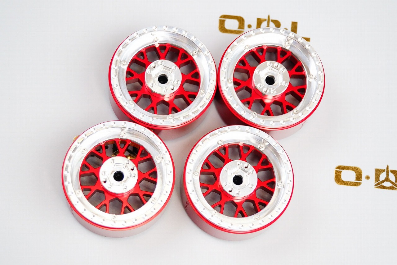 在庫即納 H-TECH 製 2.2 inch Mesh Type Minus Offset Metal Beadlock Wheel ...