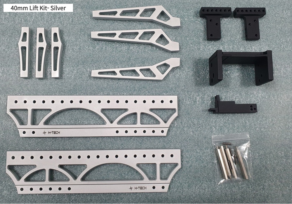 【予約】 H-TECH RC 1/10 CEN Racing Ford F450 Aluminum Metal Lift Kit 【シルバー ...