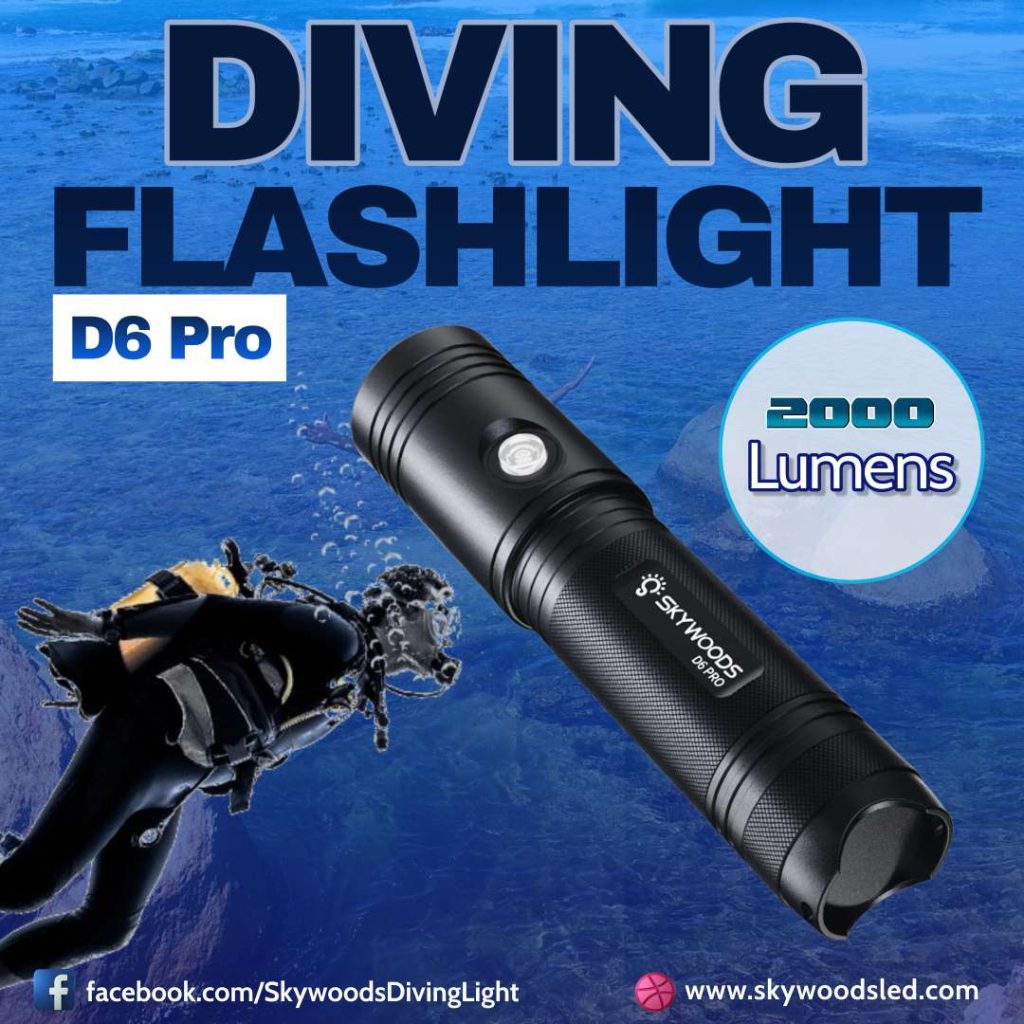 SKYWOODS D6 Pro Diving Flash Light | SKYWOODS | 株式会社UFC wholesale