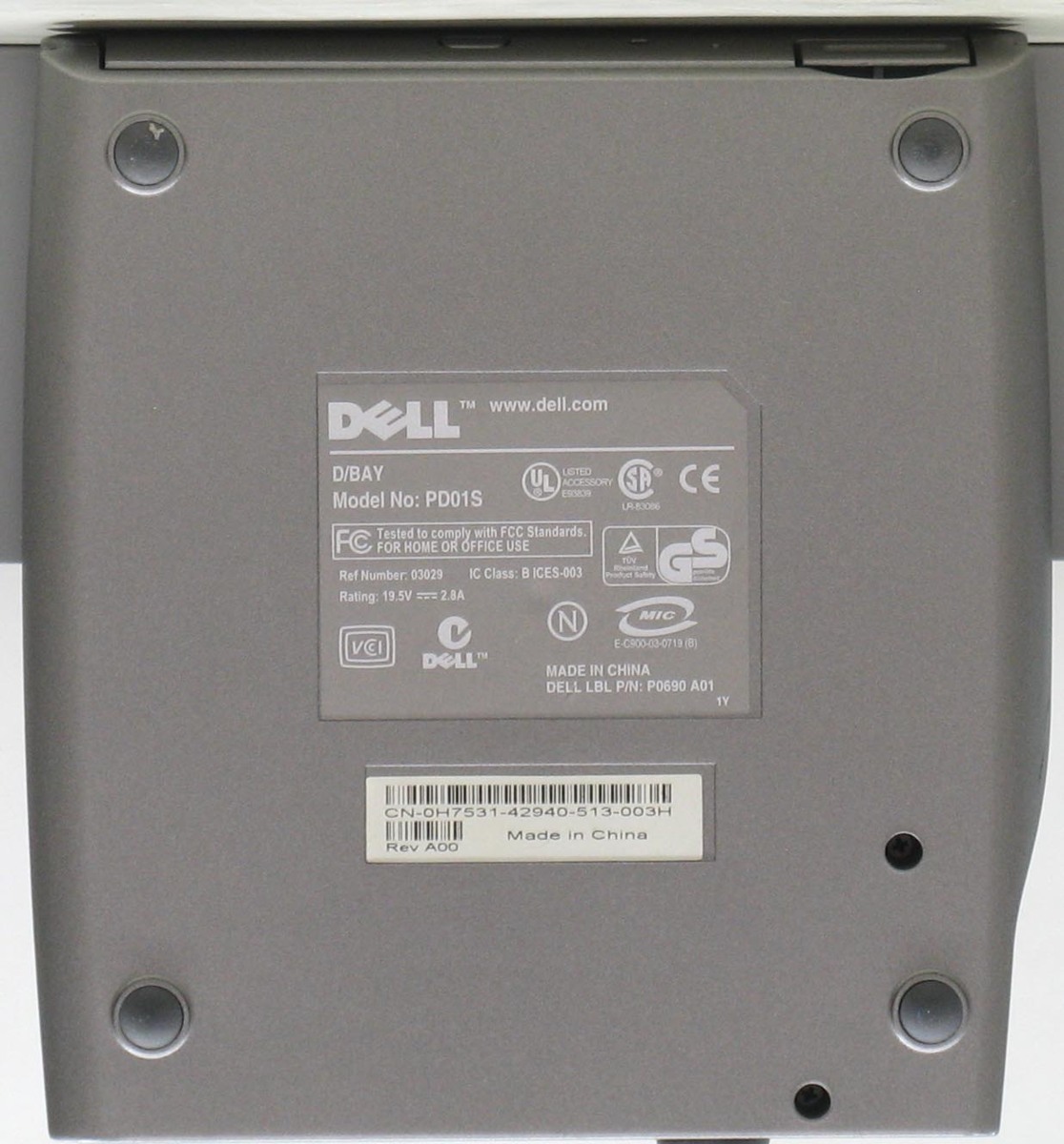 H-91/★DELL Latitude Dシリーズ用 D/BAY PD01S+CD-ROMモジュール★ 中古ドライブ