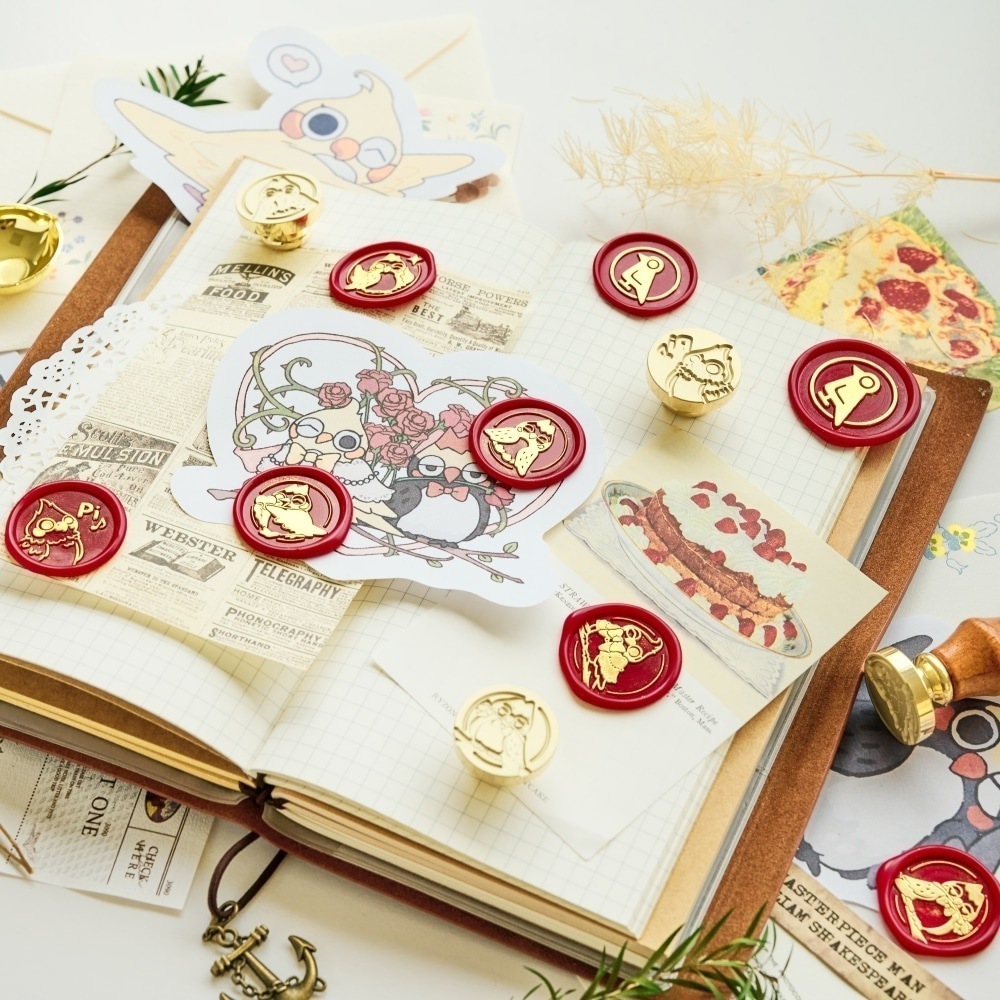 Stamp Headスタンプヘッド 「カップル・インコ」