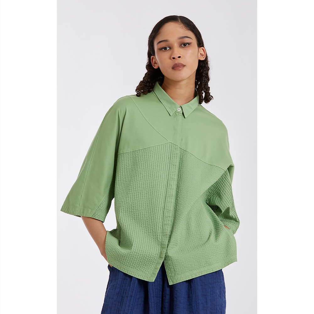 カットソー＋ピンタックアシメカーブシャツ | ITEM | YACCOMARICARD CORE