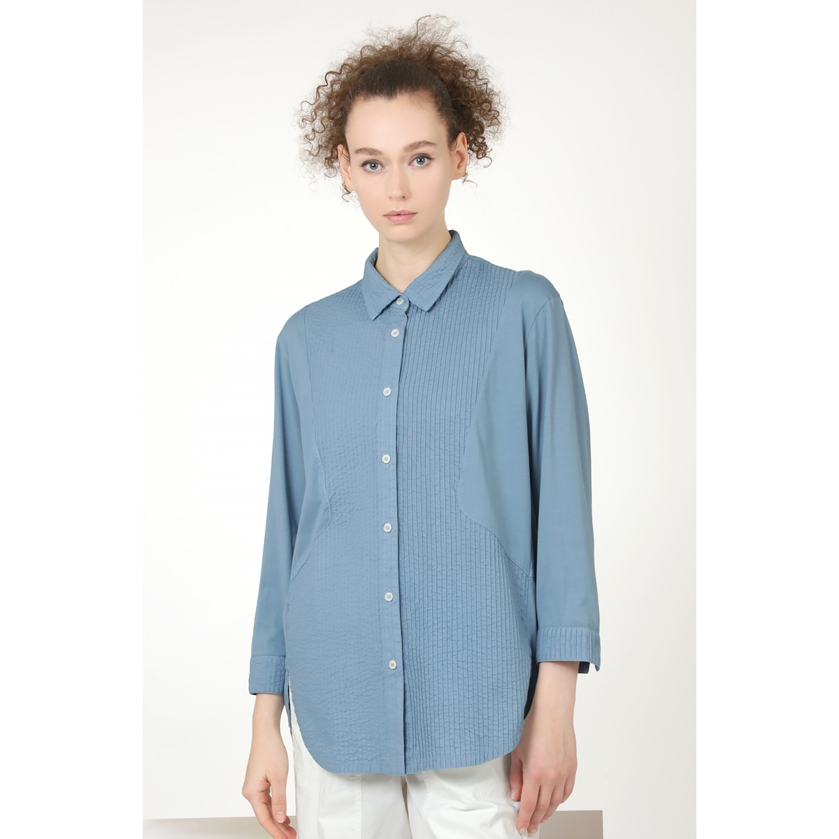 カットソー+ローン 前ピンタック 長袖トップス | ITEM | YACCOMARICARD CORE