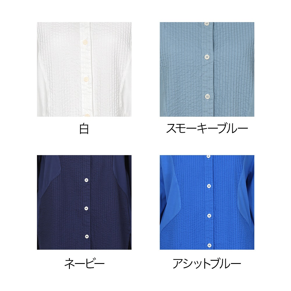 カットソー+ローン 前ピンタック 長袖トップス | ITEM | YACCOMARICARD CORE