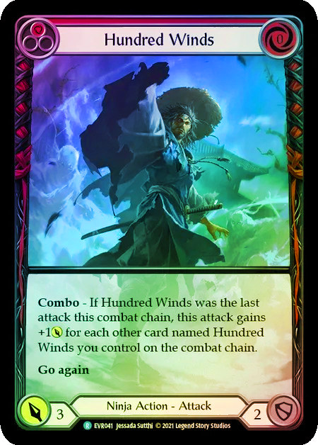 【ENG】【Rainbow Foil】【Extended Art】[Ninja] Hundred Winds - Red [EVR] | All Items | TCG Shop Go ...