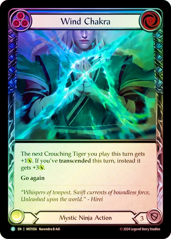 【ENG】【Rainbow Foil】[Mystic Ninja] 風のチャクラ/Wind Chakra - Blue [MST ...
