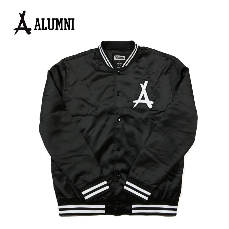 ALUMNI CLOTHING アルムナイクロージング WORLD CHAMPS BASEBALL JACKET BLACK メンズ インポート KID INK イロン スタジアム スタジャン ...