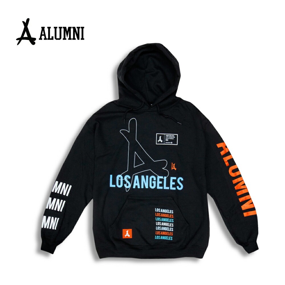 ALUMNI CLOTHING アルムナイクロージング AOP REMIX HOODIE BLACK メンズ インポート KID INK ...