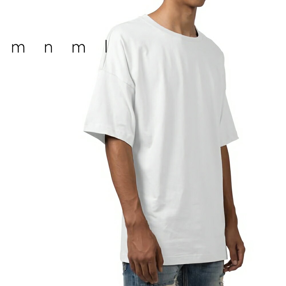 mnml ミニマル DROP SHOULDER TEE WHITE トレンド ドロップショルダー 半袖 Tシャツ 無地 S/M/L/XL ...
