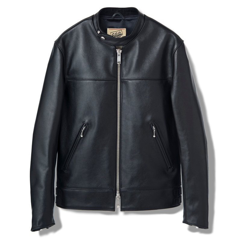 TIGHT FIT MANDARIN COLLAR SINGLE RIDERS JACKET [666/トリプルシックス] | BRAND ...