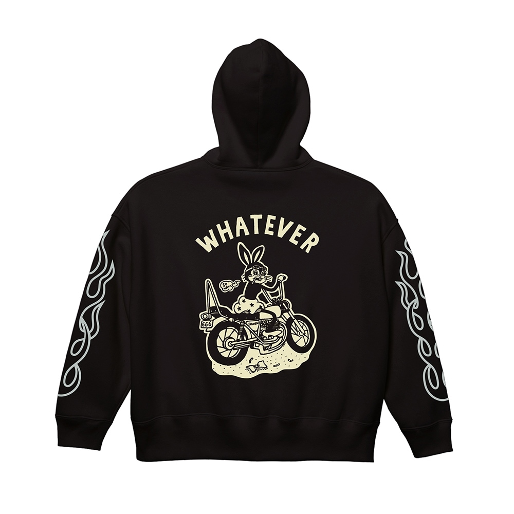 "WHATEVER" REFLECTOR BIG SILHOUETTE SWEAT P/O HOODIE | BRAND,GOAHEAD ...