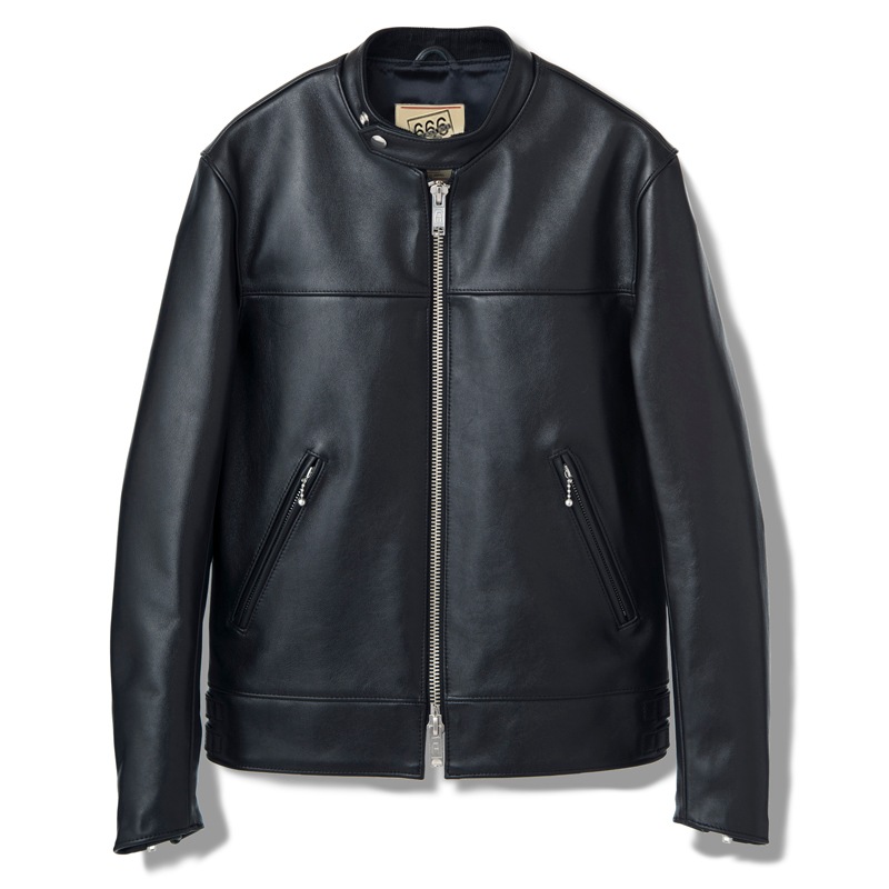 TIGHT FIT MANDARIN COLLAR SINGLE RIDERS JACKET [666/トリプルシックス] | BRAND ...