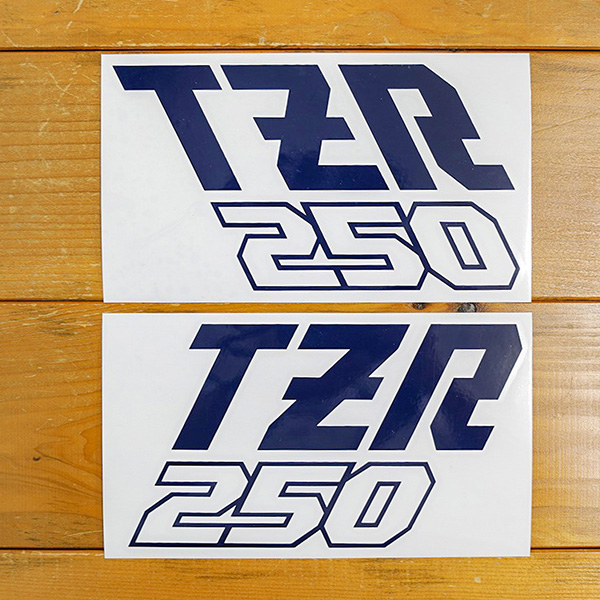 ヤマハ TZR250（1KT）ロゴカッティングステッカー（インクブルー） | YAMAHA TZRステッカー | ADTACK