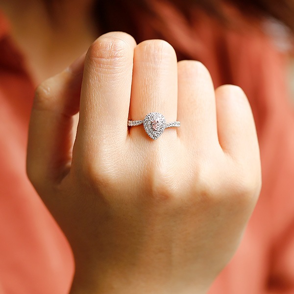 ダイヤモンド リング 0.083ct FANCY PURPLISH PINK SI1 プラチナ 中央宝石研究所 鑑定書付 【R】｜ダイヤモンドネックレス・ダイヤピアス【エメットジュリー ...