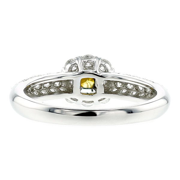 イエローダイヤモンド リング 0.087ct I2-FANCY VIVID YELLOW プラチナ 中央宝石研究所 ソーティング付 【R】｜ダイヤモンドネックレス・ダイヤピアス【エメット ...