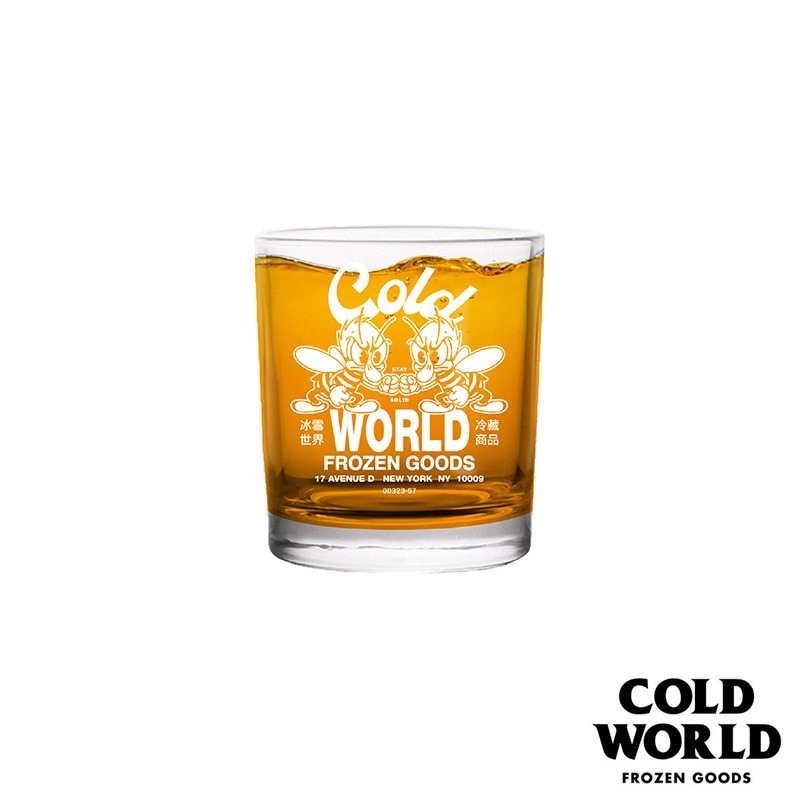【COLD WORLD FROZEN GOODS/コールドワールドフローズングッズ】BEE TEAM ROCKS GLASS ロックグラス ...