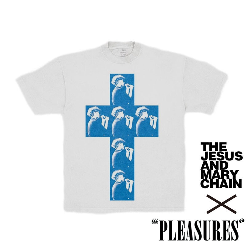 【PLEASURES/プレジャーズ×THE JESUS AND MARY CHAIN】 CROSS T-SHIRT Tシャツ / WHITE | PLEASURES,Tシャツ ...