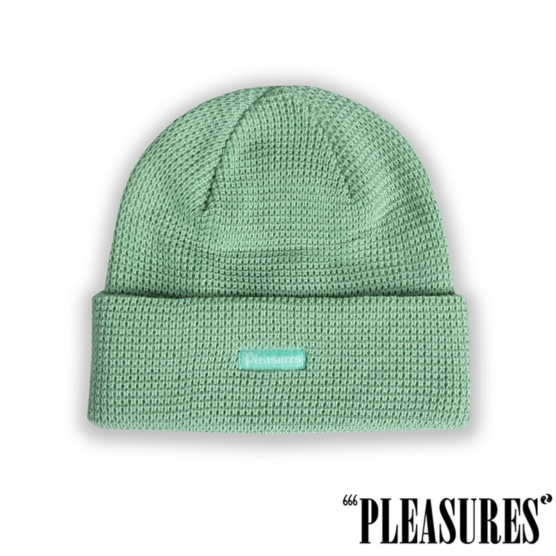 【PLEASURES/プレジャーズ】OLD E WAFFLE BEANIE ニット帽 / MATCHA | PLEASURES,帽子 ...