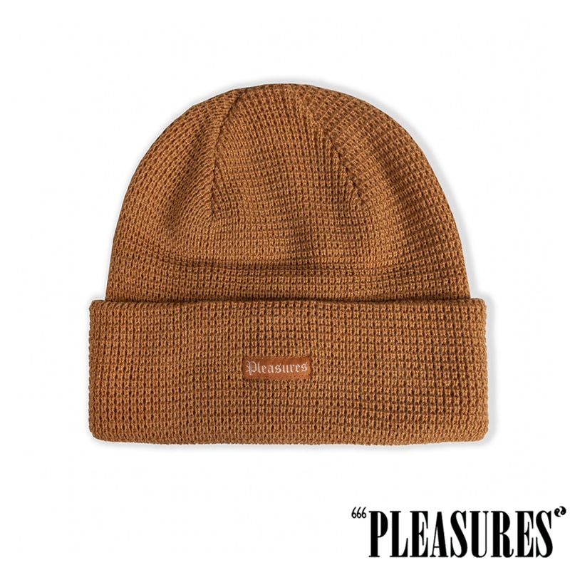 【PLEASURES/プレジャーズ】OLD E WAFFLE BEANIE ニット帽 / RUST | PLEASURES,帽子 ...