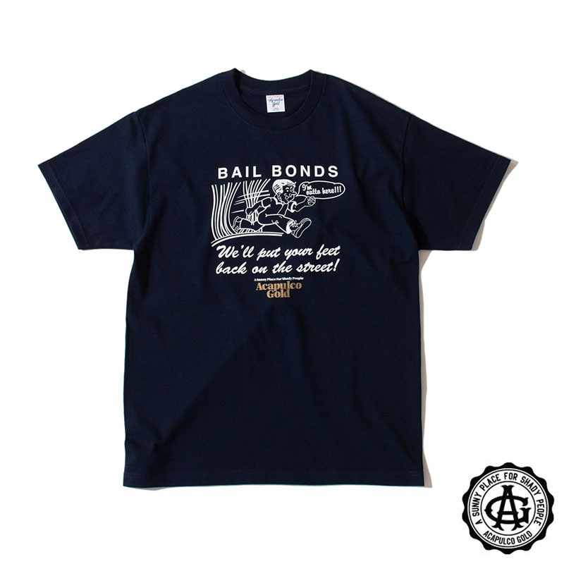 【ACAPULCO GOLD/アカプルコ ゴールド】BAIL BOND TEE Tシャツ / NAVY | ACAPULCO GOLD,Tシャツ | | After Note （アフターノート ...