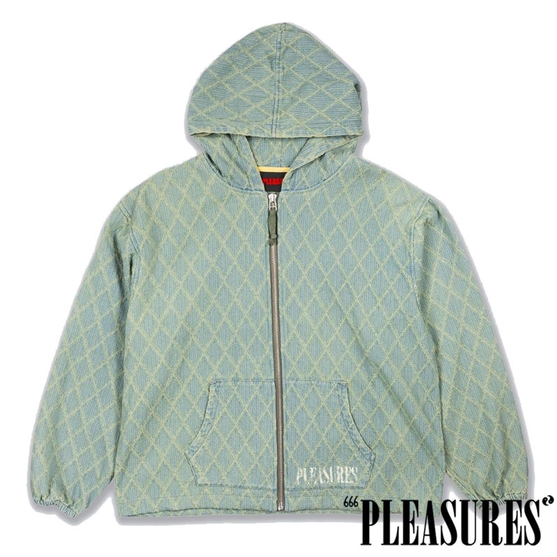 【PLEASURES/プレジャーズ】DIAMOND JACQUARD ZIP HOODIE パーカー / LIGHT INDIGO | PLEASURES,アウター | | After ...
