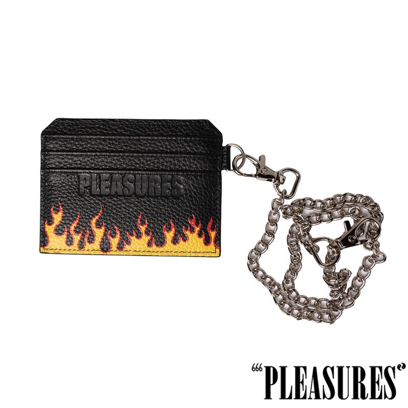 【PLEASURES/プレジャーズ】LEATHER CARD HOLDER W/ CHAIN カードホルダー / BLACK | PLEASURES,その他 | | After Note ...