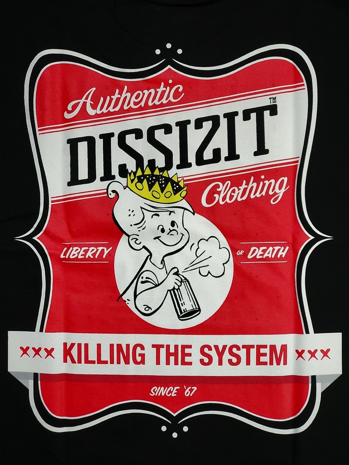 【DISSIZIT/ディスイズイット】KING OF SPRAY TEE Tシャツ / BLACK ブラック | DISSIZIT,Tシャツ ...