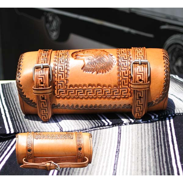 RAA LEATHER ツールバック サイドバック 本革 レザー バイク 工具小物入れ ギアバッグ 工具 チカーノ チカーノスタイル マヤンズ ...