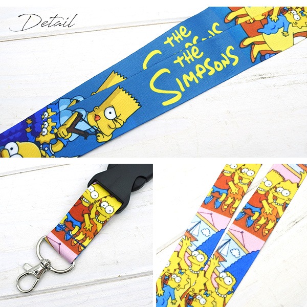シンプソンズ ネックストラップ SIMPSONS 首掛け レイヤード シンプソン バート キャラクター かわいい 子ども ネックピース スマホ ...