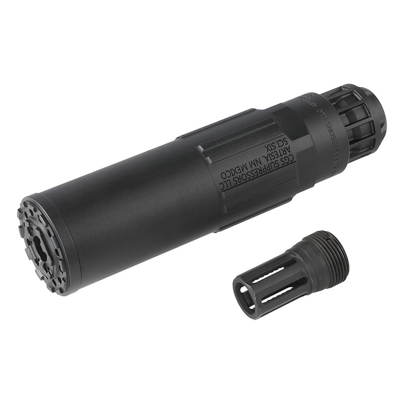 5KU CGS SCI-SIX タイプ ダミーサイレンサー & SCI SIX フラッシュハイダーセット 14mm逆ネジ BK | エア ...
