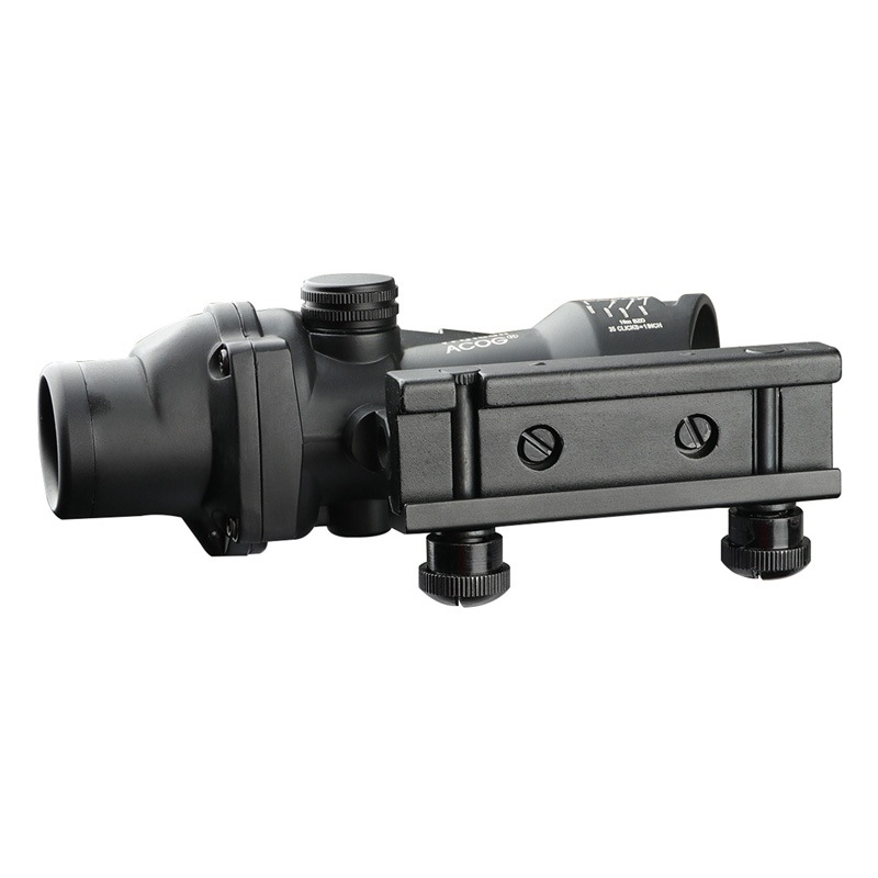 TR ACOGタイプ 4×32集光レッドファイバースコープ (Chevron Reticle/Metric Marking) Black ...