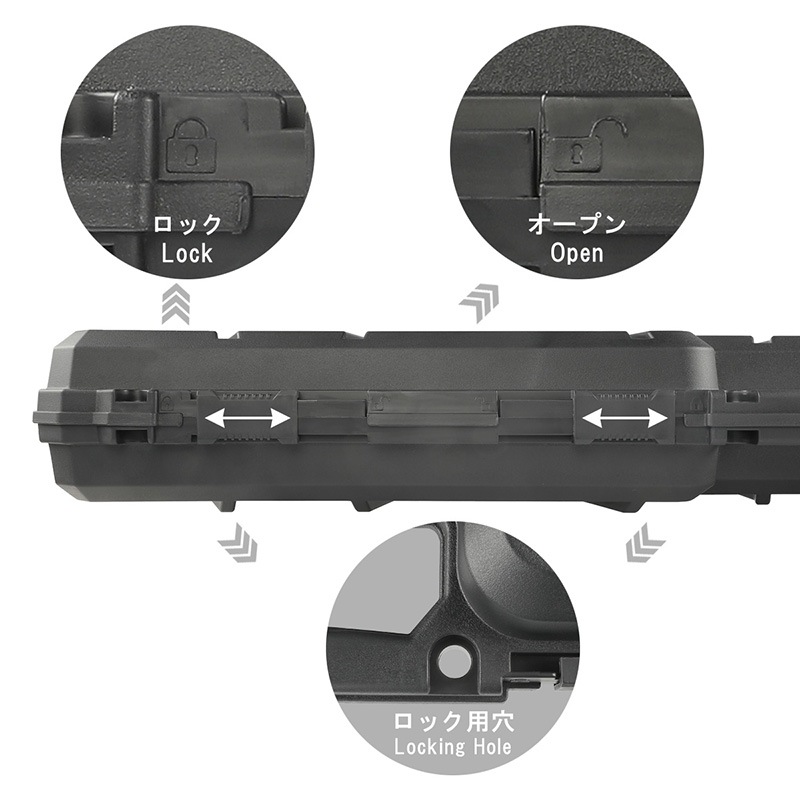 HTGベーシック WAVE 88 (大容量 軽量 Stackable/積み重ね可能) ハードガンケース ガンケース ハードケース 88cm ...