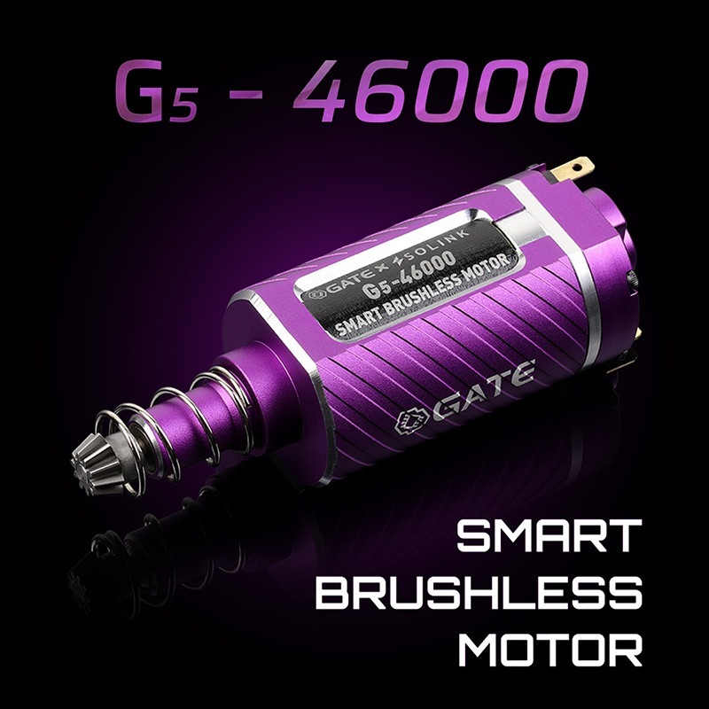 GATE G5 スマートブラシレスモーターロング軸 電動ガン用モーター 【回転数自由設定/起動トルク3段設定/逆転防止機構標準搭載(特許使用 ...