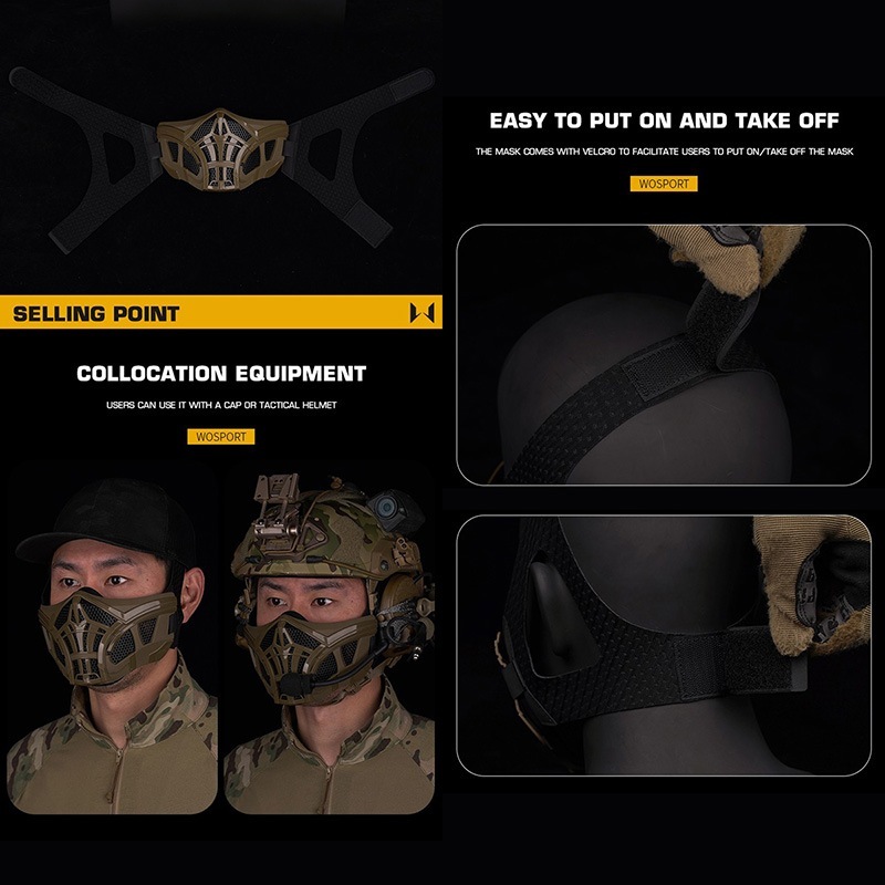 WoSporT Scorpion ハーフ スチールメッシュ マスク OD | ヘッドウェア,マスク | | AirsoftWorld ミリタリー用品卸専門商社