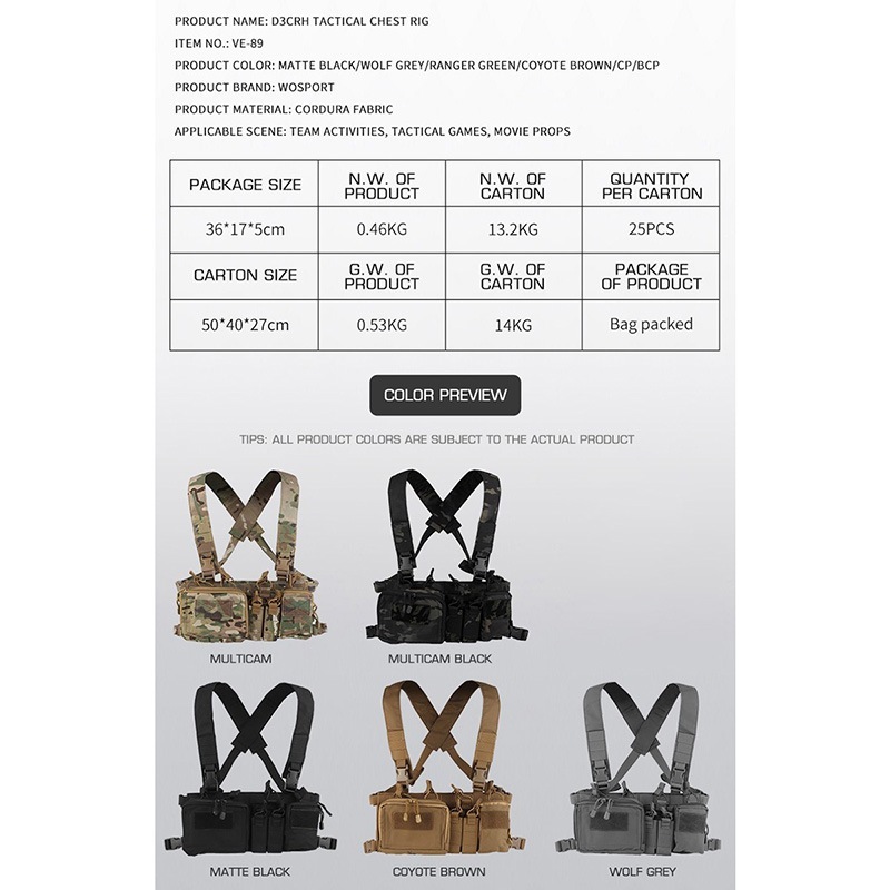 WoSporT HSPスタイル D3CRHタイプチェストリグ CB | サバゲー装備品,ベスト/チェストリグ,チェストリグ ...