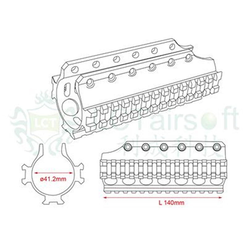 LCT AS VAL/VSS Vintorez対応 140mmサイレンサーレール | エアガンパーツ,マウント/レール ...