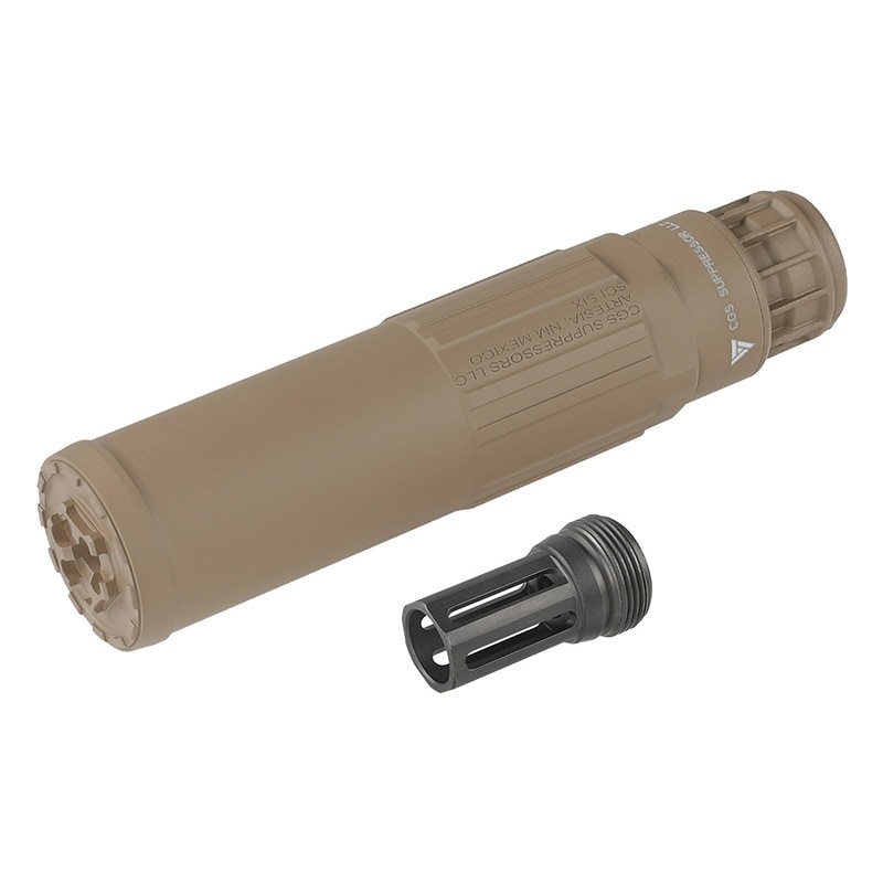 Airsoft Artisan CGS SCI-SIX タイプ ダミーサイレンサー & SCI SIX フラッシュハイダーセット 14mm逆 ...