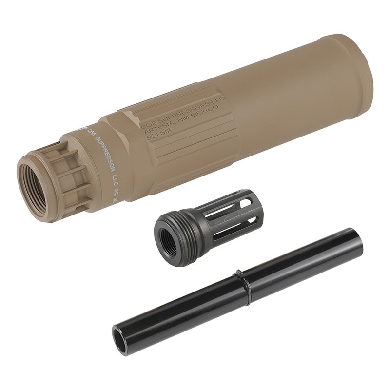 Airsoft Artisan CGS SCI-SIX タイプ ダミーサイレンサー & SCI SIX フラッシュハイダーセット 14mm逆 ...