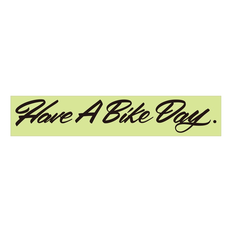 HAVE A BIKE DAY.ステッカー HABD STRAIGHT BLUSH LOGO Mサイズ 抜き文字タイプ ブラック デザイン ...