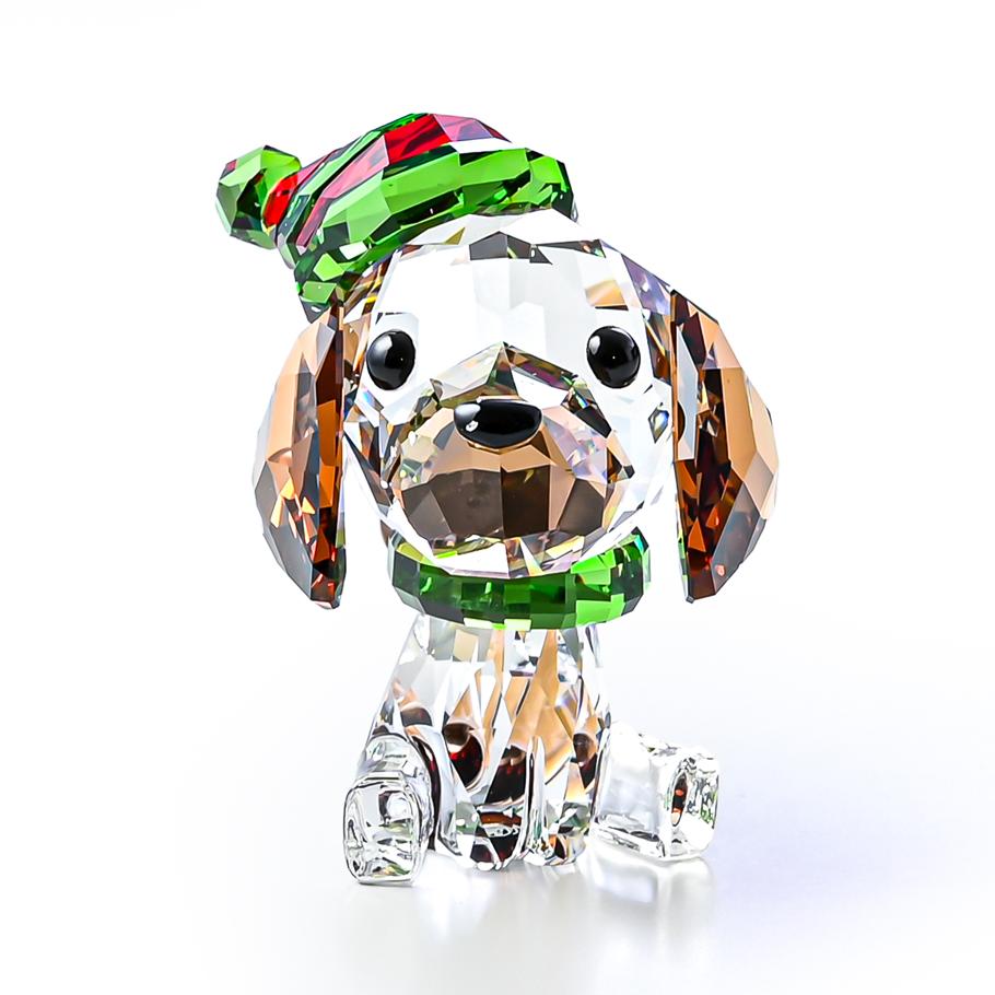 スワロフスキー SWAROVSKI フィギュリン Holiday Cheers ビーグル クリスマス フィギュア 5625856 インテリア ...