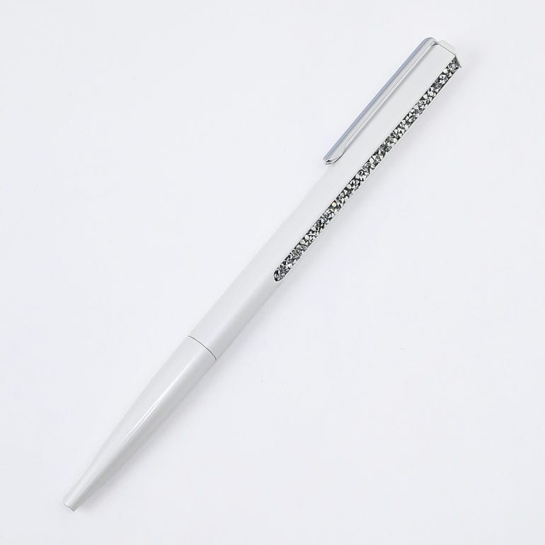 【名入れ可有料】 スワロフスキー SWAROVSKI ボールペン Crystal Shimmer クリスタル シマー ホワイトラッカー ...