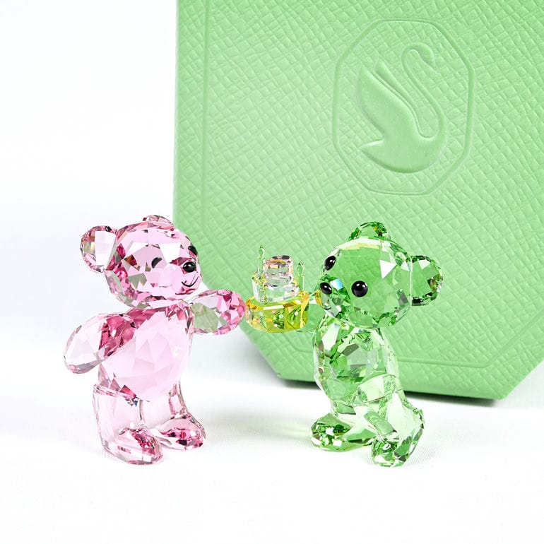 スワロフスキー SWAROVSKI クリスタルフィギュア KRISベア Birthday Bears 5639858 インテリア オブジェ ...