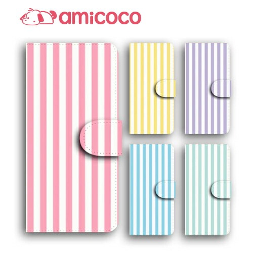 ami0003-s0030-lec 全機種対応 送料無料 スマホケース 手帳型 シンプル パステルカラー | スマホケース,全機種対応,手帳型ケース,合皮 | amicoco