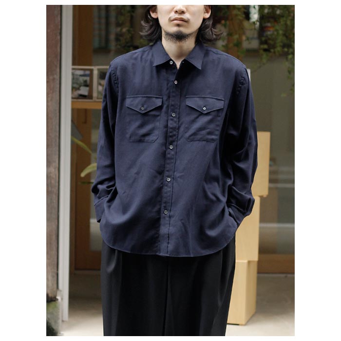 マナベ MANAVE レギュラーカラーシャツ Regular Collar Shirts MADE IN FRANCE (CH03-24AW ...